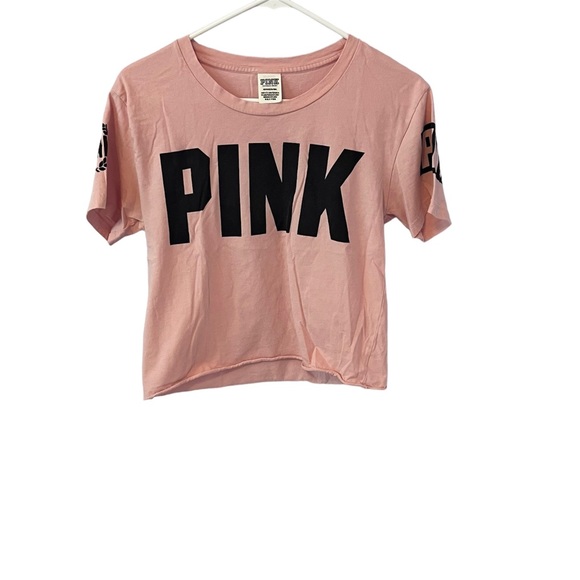 PINK Victoria's Secret | Tops | Vs Pink Pastel Pink Logo Tshirt | Poshmark